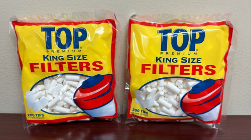 TOP Premium King Size 18mm Filter Tips ~200ct per bag~2 PACKS~NEW | eBay