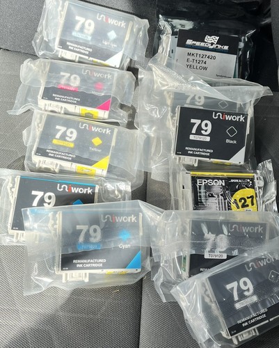 Lot of 12 Uniwork, Speedyinks, & Epson Ink Cartridges | eBay