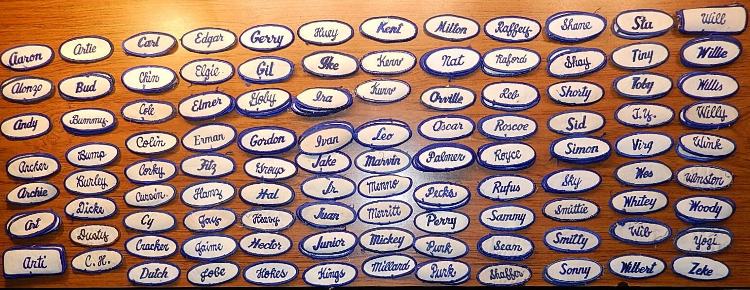 Embroidered Vintage Name Tag Patch for Work Shirt Sales Or Mechanic ...