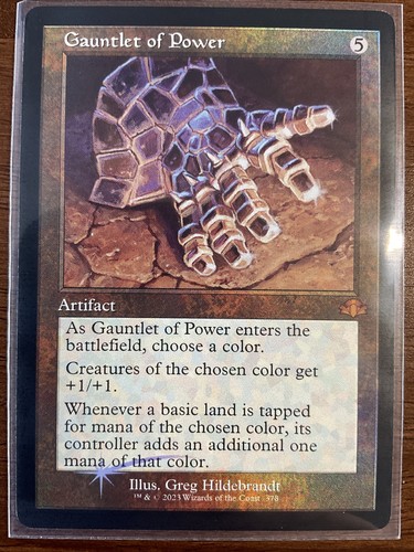 x1 Gauntlet of Power - Foil - Retro Frame M MTG Dominaria Remastered M ...