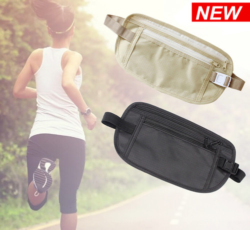 1-2Pc Money Belt Travel Hidden Secret Discreet Bum Bag Waist Wallet ...