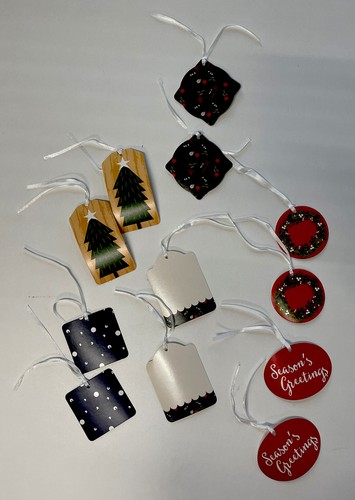 12 Christmas Gift Tags With Ribbon - PMG, Inc. - Target Wondershop | eBay