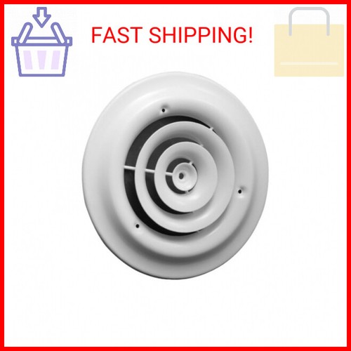 American Metal Products 1500W6 6-Inch White Round Ceiling Diffuser ...