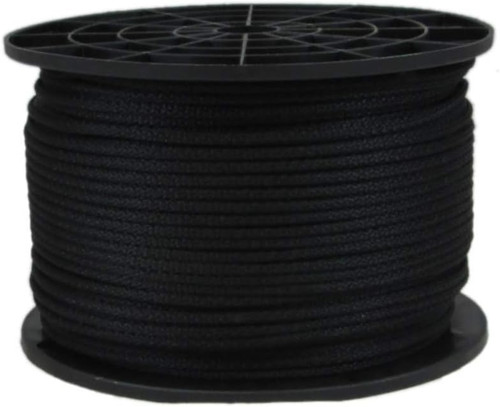 1/8 Inch Black Dacron Polyester Cord - 500 Foot Spool | Solid Braid ...