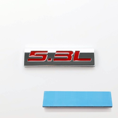 2pc set CHROME 5.3L ENGINE RACE MOTOR SWAP EMBLEM BADGE TRUNK HOOD DOOR ...
