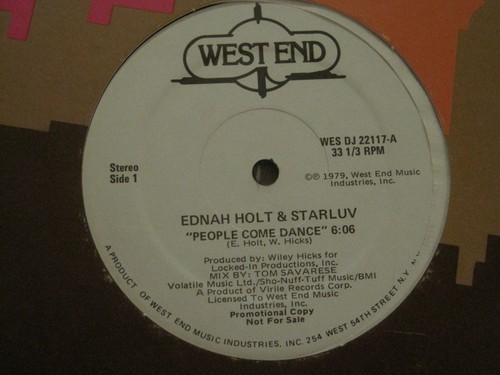 EDNAH HOLT & STARLUV PEOPLE COME DANCE 12" '79 WEST END PROMO DISCO ...