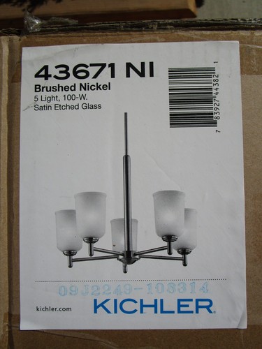 Kichler 43671NI Shailene Brushed Nickel 5 Light Chandelier for sale ...