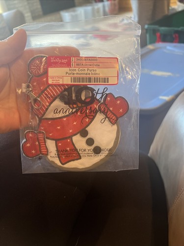 Thirty One Gifts Icon Coin Purse Adorable Snowman Snow Cutie New! | eBay