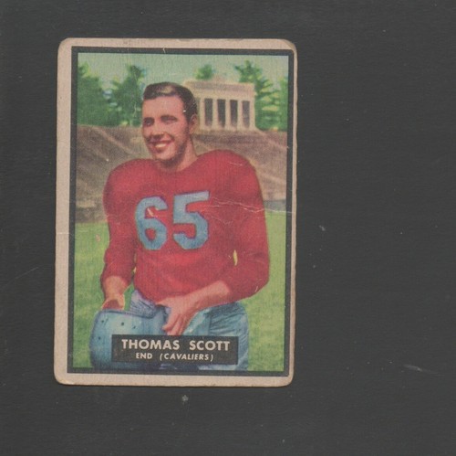 1951 Topps Football Card #7 Thomas Scott-Virginia Cavaliers G-VG Card ...