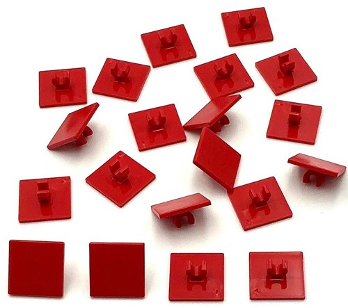 Lego 20 New Red Road Signs 2 x 2 Square with Open O Clip Parts | eBay