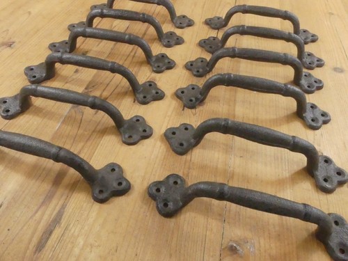 12 Rustic Cast Iron Antique Style Restore Barn Handles Gate Pull Door ...