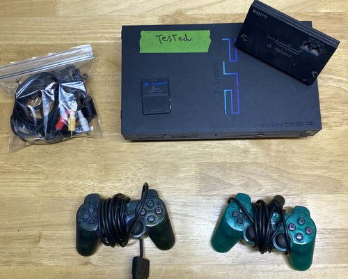 Sony PlayStation 2 Console - Black (SCPH-39001) Fat system complete ...