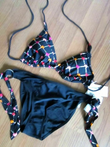 HH. WINKI LADIES SIZE L 2 PC SWIM SUIT BLACK MULTI NWT | eBay