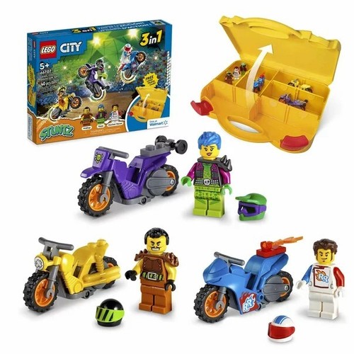 LEGO City Stuntz Value Set 3 Minifigures 3 Bikes and Carrying Case ...