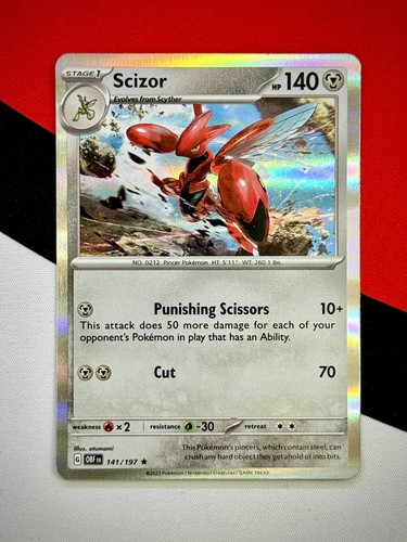 Scizor Holo Rare 141/197 OBF Obsidian Flames Pokémon PACK FRESH | eBay