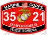 STICKER USMC MOS 3531 MOTOR VEHICLE OPERATOR ooo USMC Lisc No 20187 | eBay