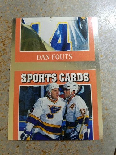 Dan Fouts Brett Hull Adam Oates 1991 Allan Kaye's Miscut RARE Oddball ...