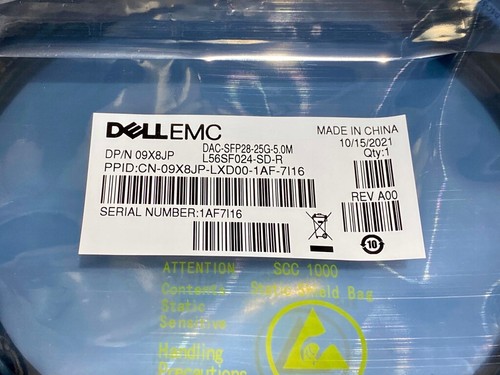 New Dell Copper Extension Cable DAC Cable 09X8JP DAC-SFP28-25G | eBay