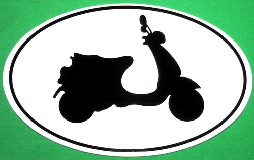 MOTOR SCOOTER Euro oval bumper sticker Vespa ET2 ET4 LX | eBay