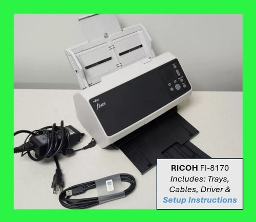 Fujitsu fi-8170 / Ricoh fi-8170 Document Scanner Tested Works Great ...