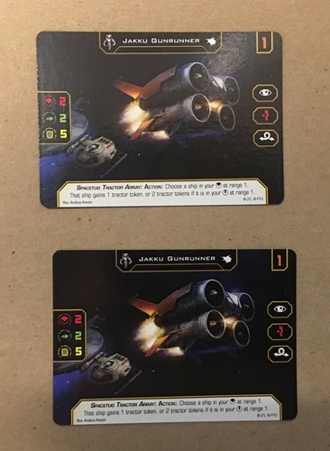 2x Jakku Gunrunner full art 2019 Season 1 X-Wing Miniatures Game Star ...