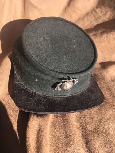 Authentic Civil War era Kepi New York Manufacture label with USMC EGA ...