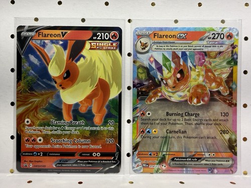 Flareon EX Tera Ultra Rare Flareon V Single Strike Holo Pokémon TCG 2 ...