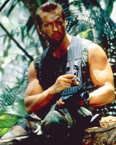 Arnold Schwarzenegger Predator Cigar Gun 8x10 photo | eBay
