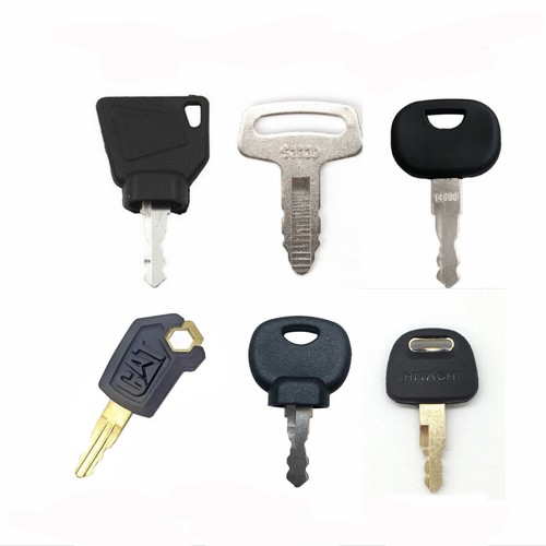 6Pcs Excavator Key For JCB Hitachi ZAX CAT Takeuchi 14603 Kubota 53630 ...