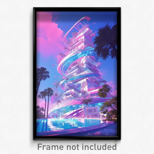 Art Poster - Wavy Hotel (Psychedelic Trippy Weird 11x17 Print) | eBay