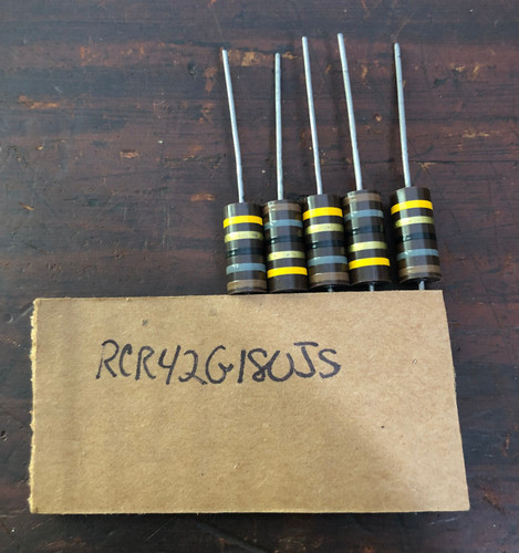 NOS - Lot of 5 Allen Bradley RCR42G180JS Resistor 18 OHM 2W 5% #0102 | eBay