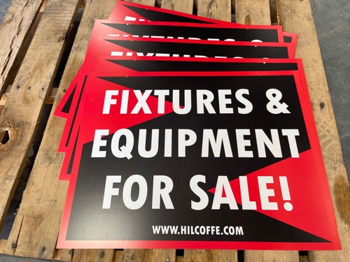 5 Pack FIXTURES & EQUIPMENT FOR SALE Store Closing 2-Sided 22”x28 ...