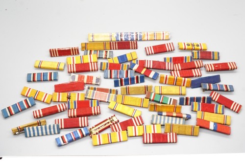WWII Army, Navy, USMC Ribbon Bars Large Group Lot Of 61 | eBay
