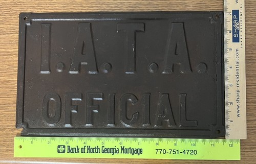 GENUINE ANTIQUE ORIGINAL IATA OFFICIAL SIGN. ONE OF A KIND | eBay
