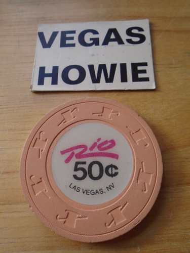 LAS VEGAS UTOPIA RIO HOTEL CASINO 50 CENT CHIP VINTAGE EARLY NEVADA ...