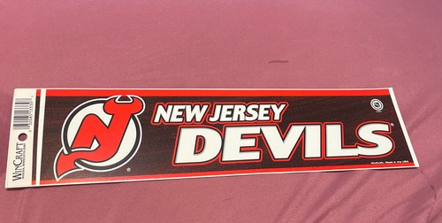 New Jersey Devils VINTAGE Bumper Sticker NHL | eBay