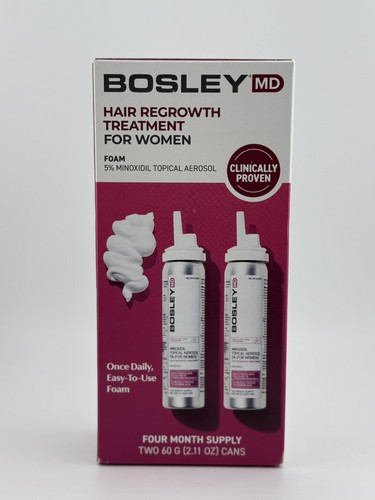 Bosley Hair Regrowth Treatment Women 5 Minoxidil Topical 4M Supply Exp ...