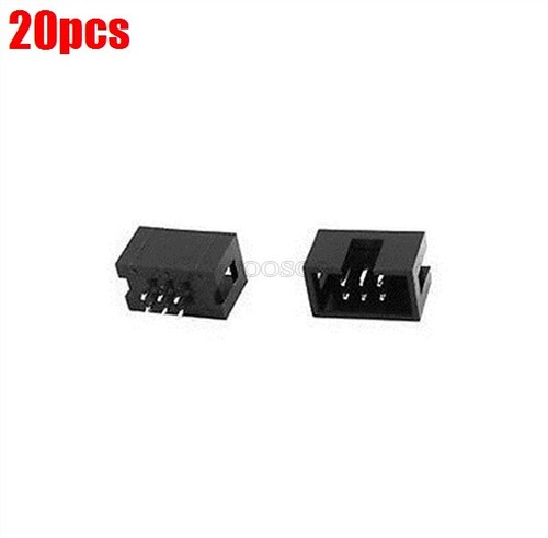 20Pcs 2.54MM 2X3 Pin 6Pin Straight Box Header Shrouded Header Idc Male ...