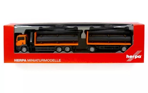 Minicar 1/87 Man Tgs M Flat Bed Trailer Loaded Vehicle With Crane ...