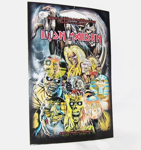 Iron Maiden Early Albums Button Set of 5 Official 1 Inch Round Heavy ...
