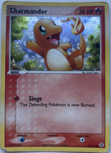 Pokemon Charmander Reverse Holo #57/112, EX Fire Red & Leaf Green ...