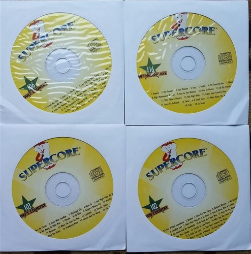 4 CDG KARAOKE DISCS SET MEGA COUNTRY SUPERCORE MUSIC CD CD+G LOT TOBY ...