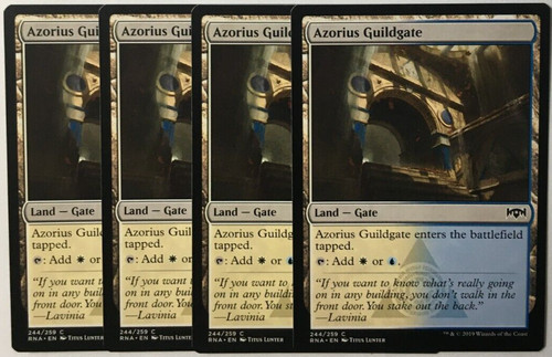 MTG 4X AZORIUS GUILDGATE 244/259 RAVNICA ALLEGIANCE COMMON NEAR MINT ...