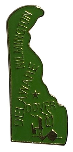 Wholesale Lot of 6 Delaware Enamel State Map Hat Cap Lapel Pin (ACE ...