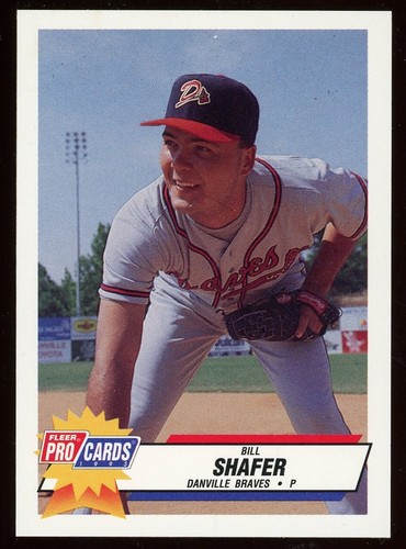 1993 Fleer Pro Cards Danville Braves BILL SHAFER RC BRAVES JAMESTOWN NY ...