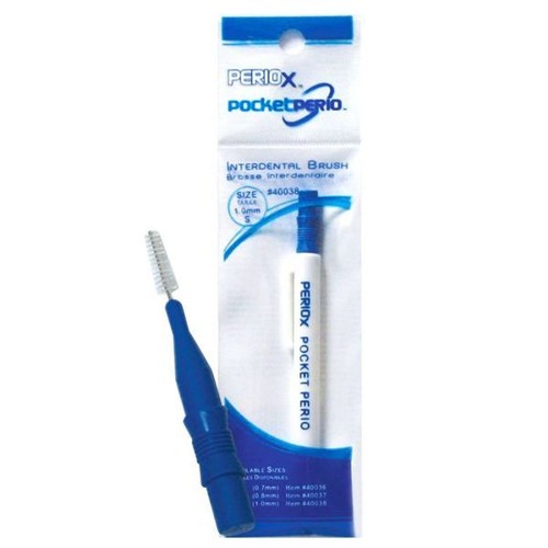 PerioX Pocket Perio Small Interdental Brush Blue 1 Brush 12 Packs per ...