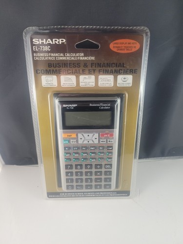 Sharp EL-738C Business and Financial Calculator School 2-Line Display ...
