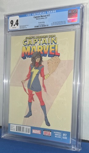 CAPTAIN MARVEL #17 - CGC 9.4 - 2nd PRINT - 1st COVER APPEARANCE of KAMALA KHAN | eBay UK
