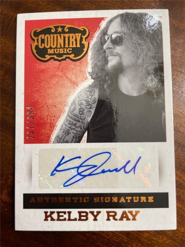 KELBY RAY - Panini Country Music - Signatures - Serial Number 231/394 ...