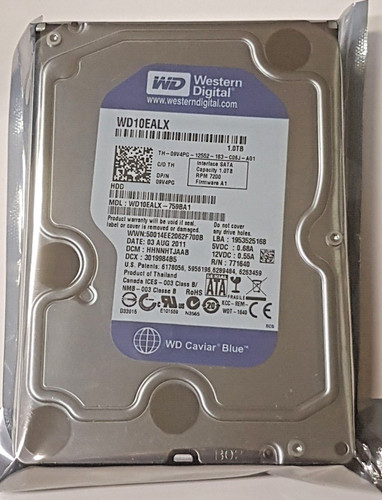 1 TB SATA Western Digital WD10EALX-759BA1 7200rpm 32MB Hard Drive 3.5 ...